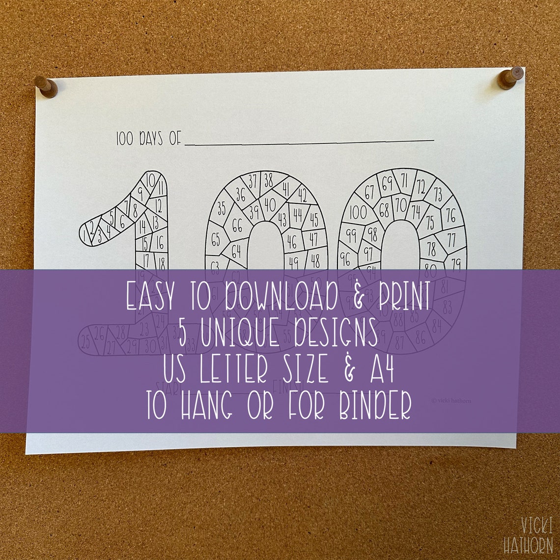 100 Day Project Coloring Tracker, Habit & Goal Printable PDF - Etsy