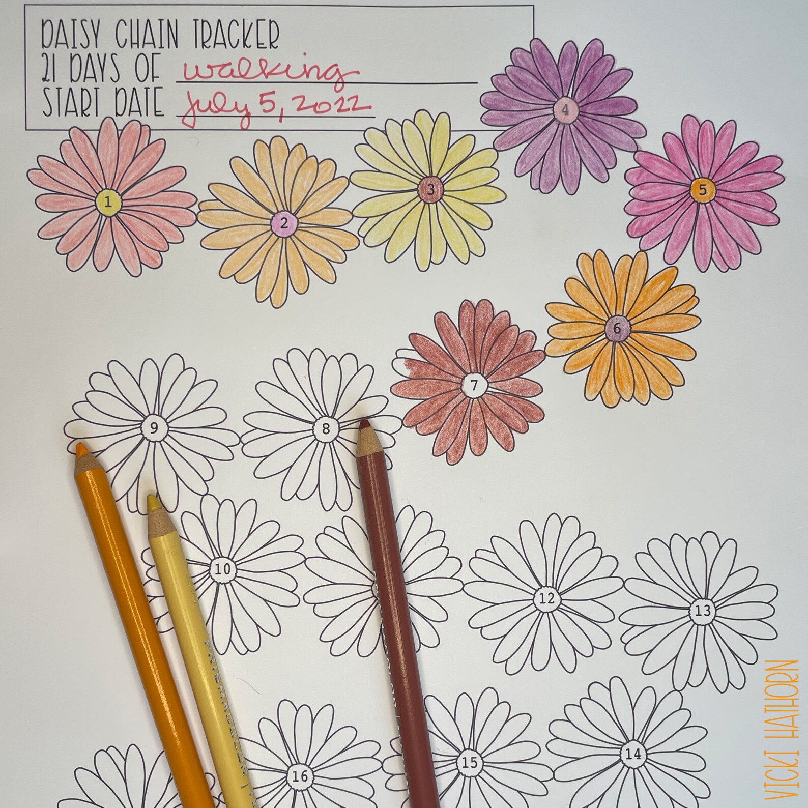 Habit Tracker Coloring Planner Printable Digital PDF - Etsy
