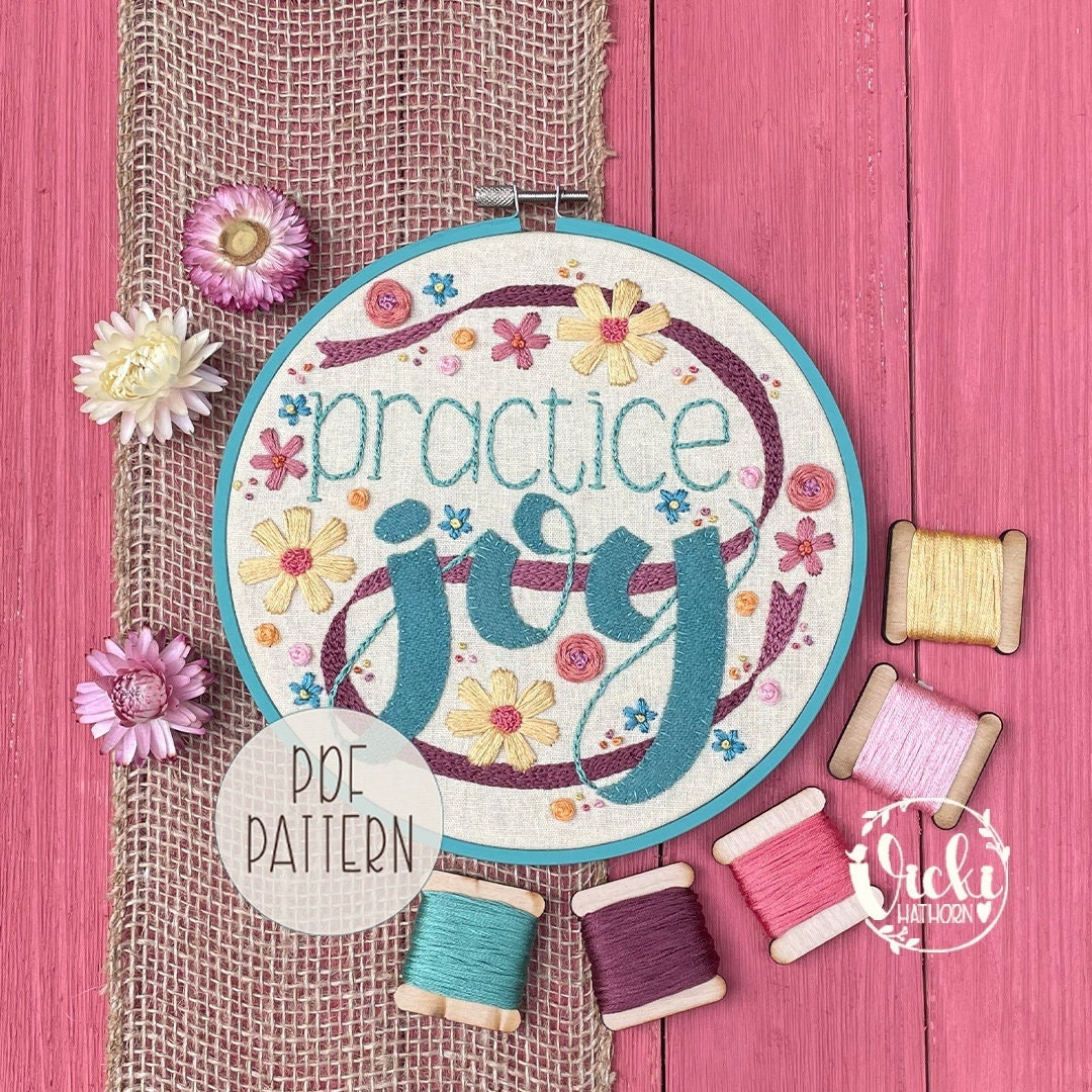 Slow Stitch Embroidery Wool Applique Pattern PDF | Inspirational Hoop ...