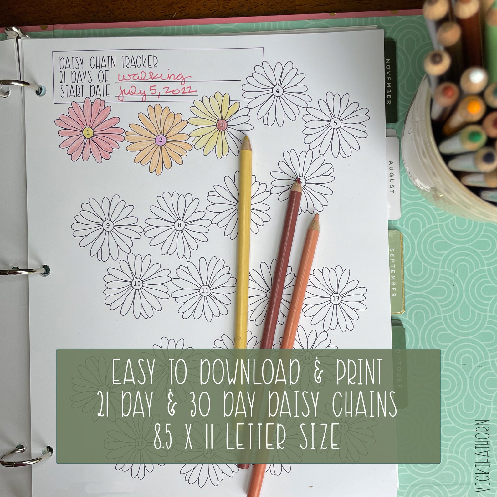 Habit Tracker Coloring Planner Printable Digital PDF - Etsy