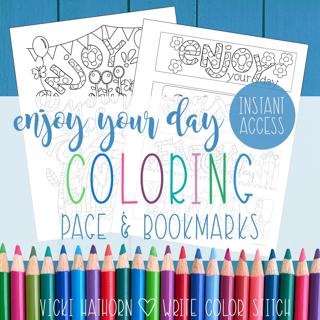 Inspirational Printable Coloring Page, Coloring Bookmarks, Stress ...