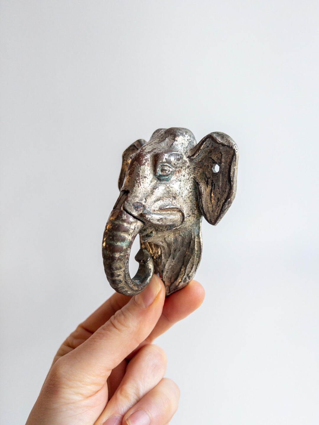 Antique Elephant Head Door Tapper, Vintage Elephant Door Knocker ...