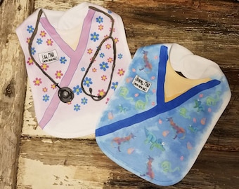 Personalized Dentist or Doctor bib bib for mom or dad Doctor | Etsy