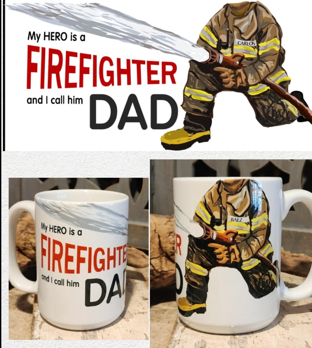 Personalized Mug for Fireman, Unique Gift for Fireman, Personalized Mug ...