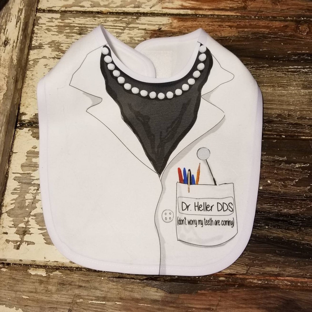 Personalized Dentist or Doctor Bib Male/female Bib 4mom or Dad Doctor ...