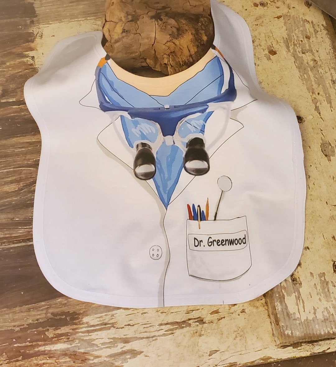 Personalized Dentist or Doctor Bib, Bib for Mom or Dad Doctor, Medical ...