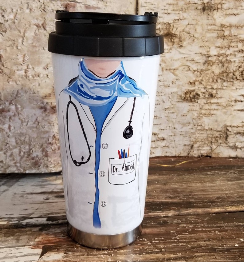 Doctor With Hijab Mug, Personalized Mug for Doctor, Medical Gift Mug ...