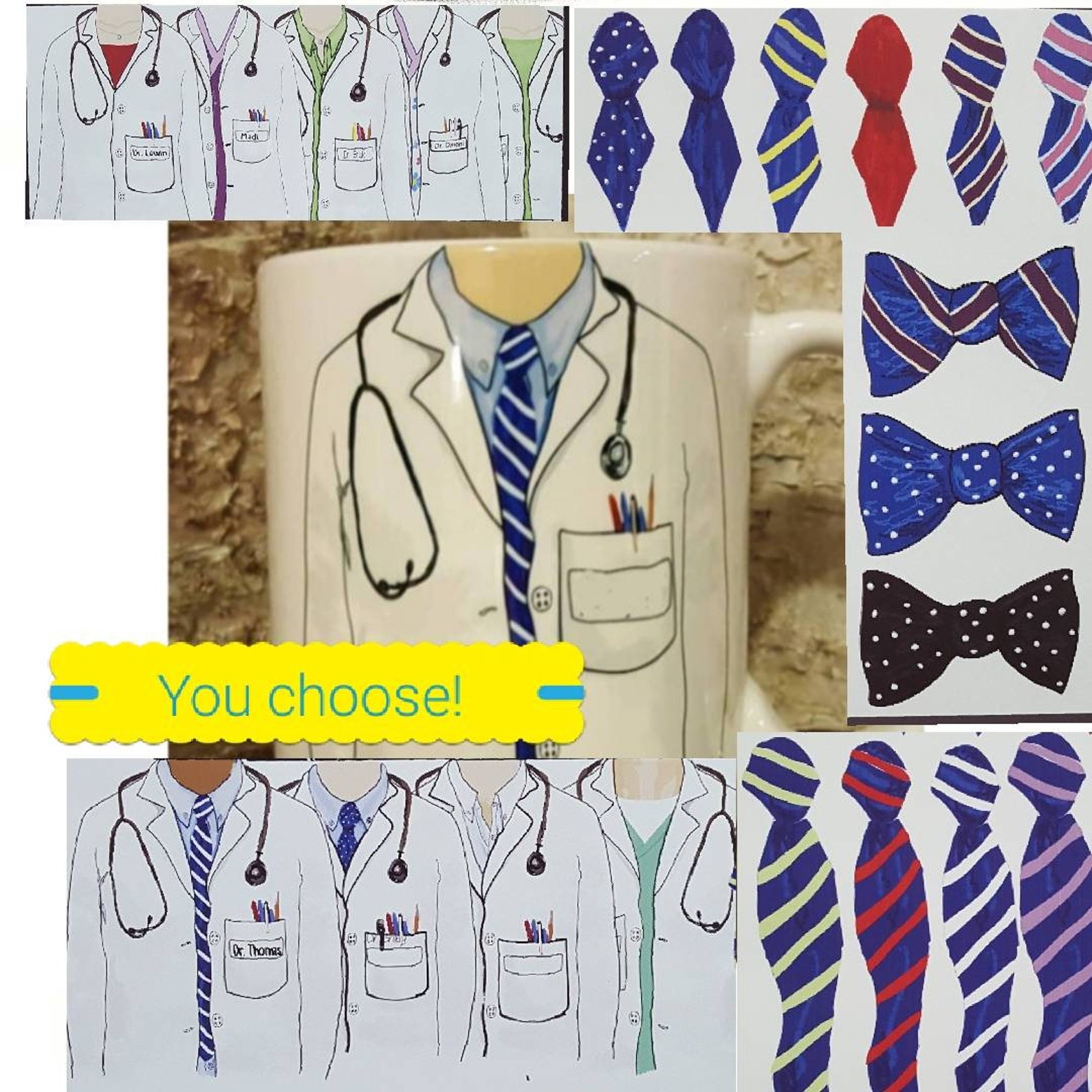 Personalized Dentist or Doctor Bib, Bib for Mom or Dad Doctor, Medical ...