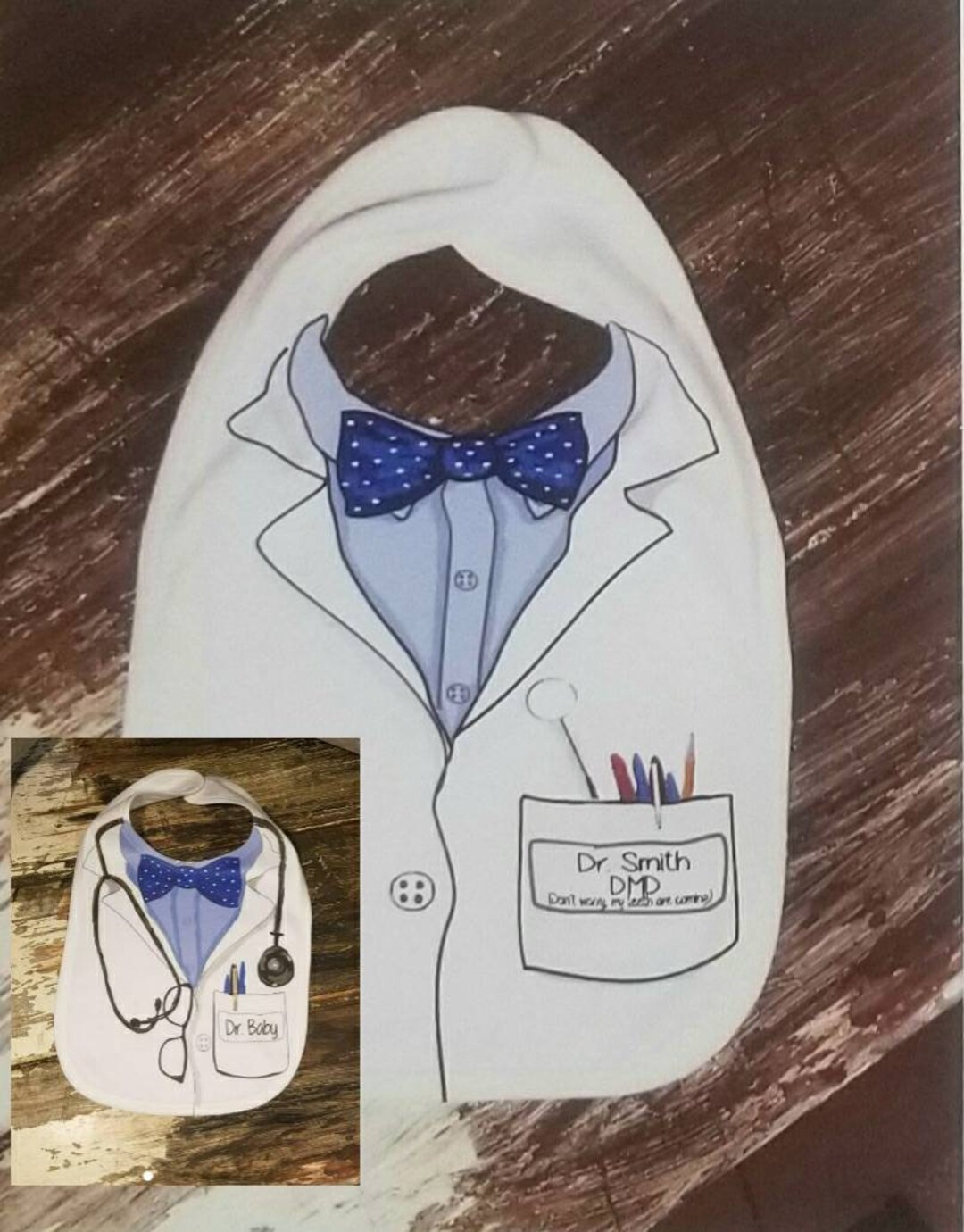 Personalized Dentist or Doctor Bib, Bib for Mom or Dad Doctor, Medical ...