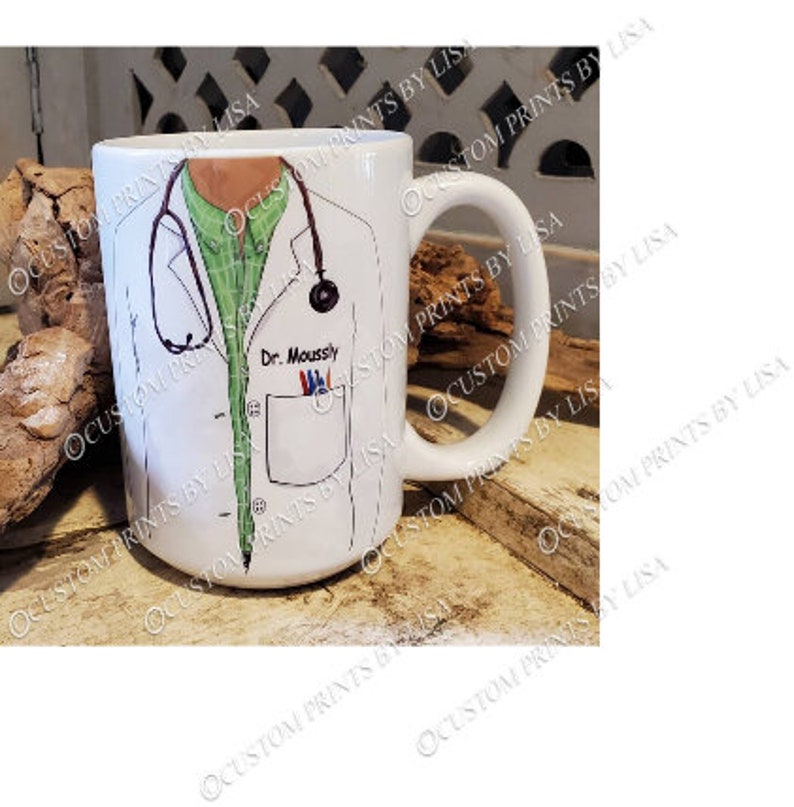 Personalized Travel Thermos or Ceramic Mug for Doctor Hot or Cold ...