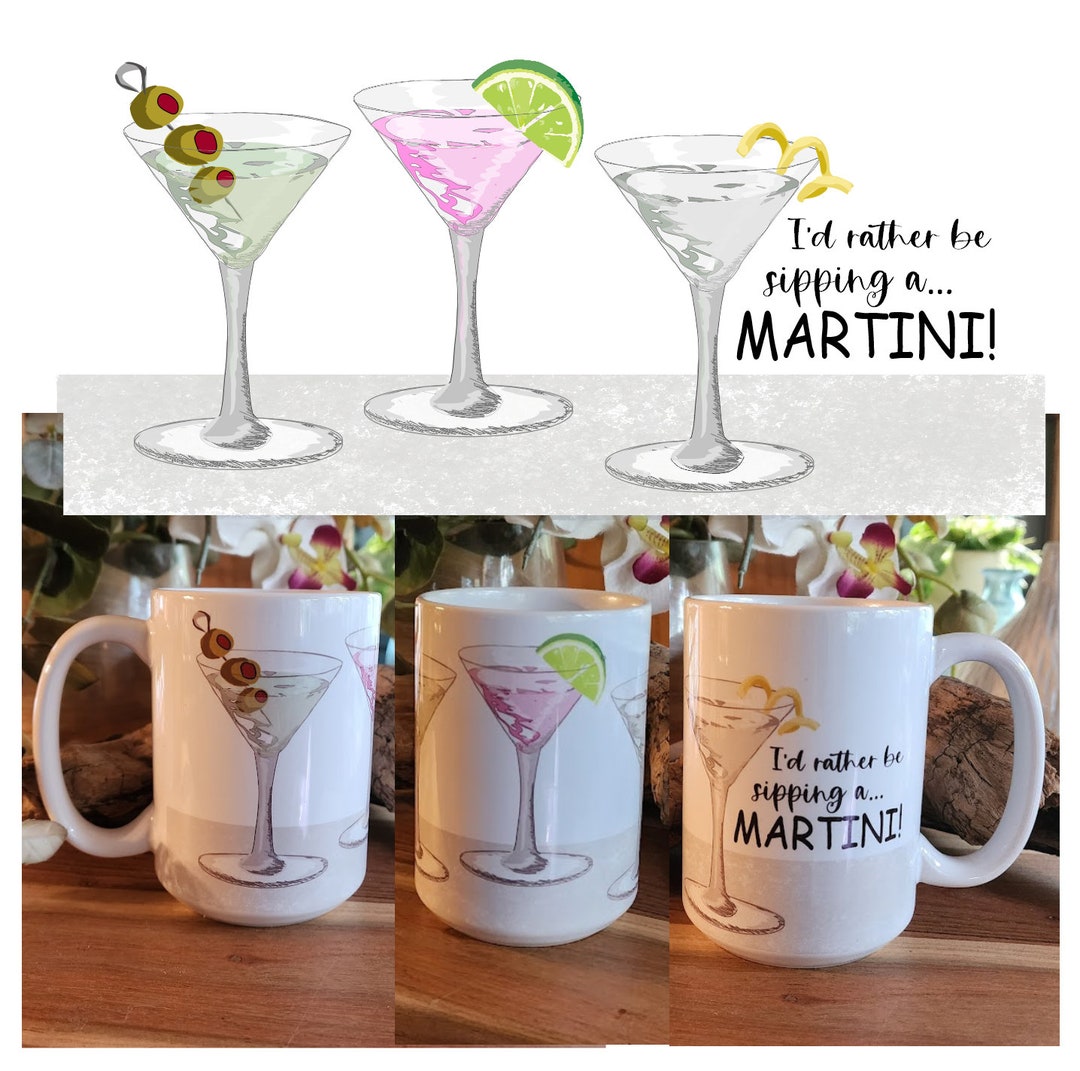 Martini Mug, Cosmo, Dirty Martini, Unique Gift, Cocktail Mug ...