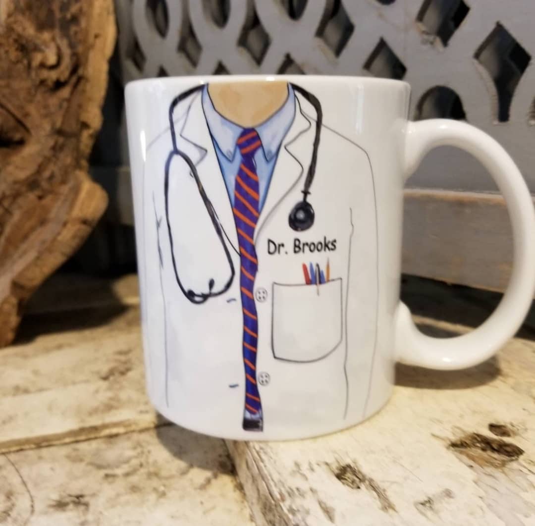 Personalized Travel Thermos or Ceramic Mug for Doctor Hot or Cold ...