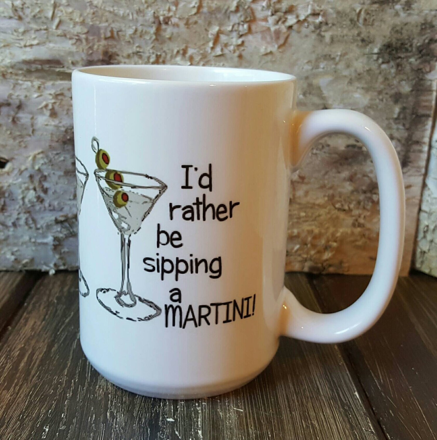 Martini Mug With Olives, Martini Lover Gift, Cocktail Mug, Coffee and ...