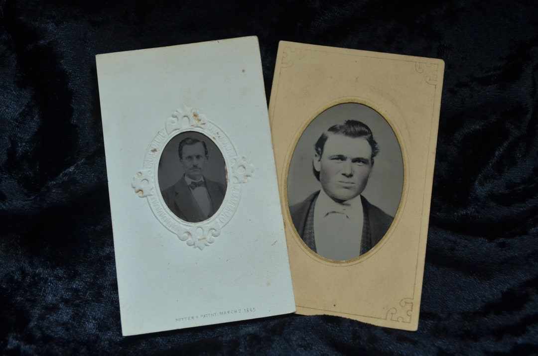 Two Antique Tin Type Photos - Victorian Photography - Oddity - Etsy