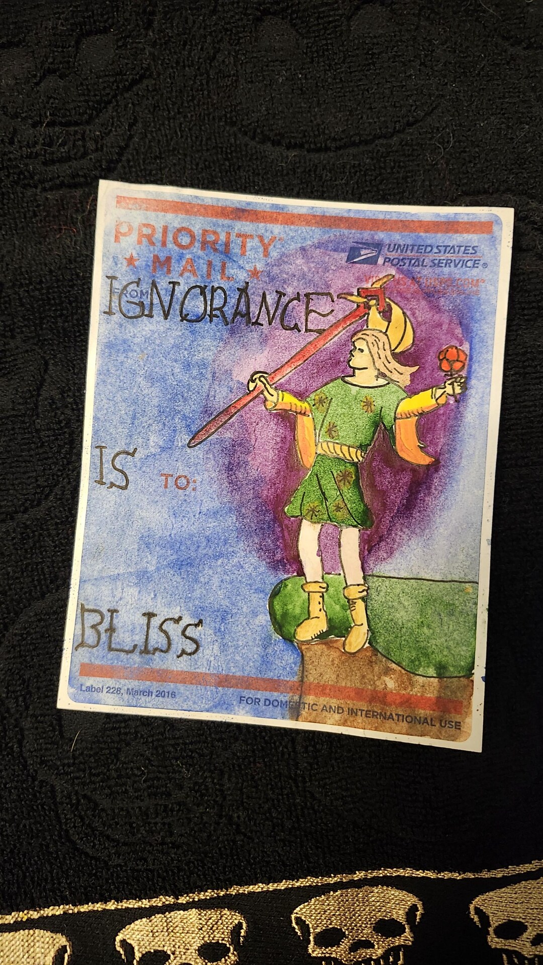 The Fool Sticker Tarot Shipping Label Painting Little Guy - Etsy