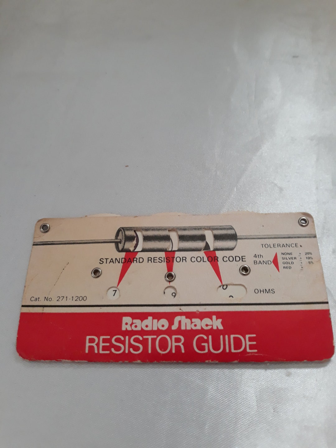 Vintage Radio Shack Cat. No. 271-1200 Cardboard Resistor Guide - Etsy
