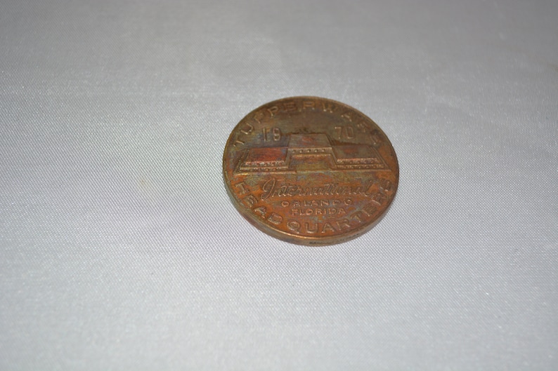 1970 Tupperware Commemorative Dedication Bronze Token - Etsy