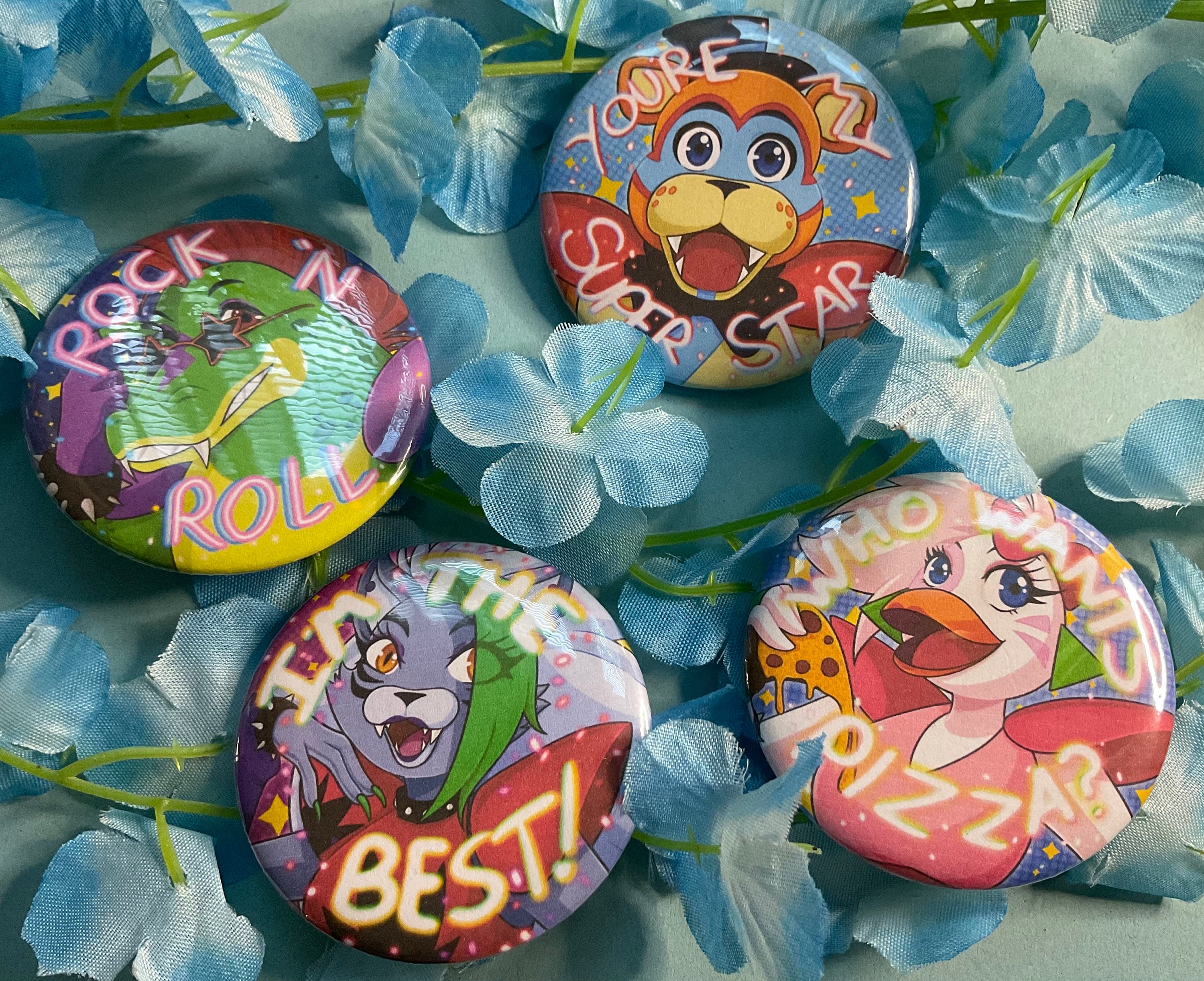Five Nights at Freddys Security Breach Glamrock Badges - Etsy