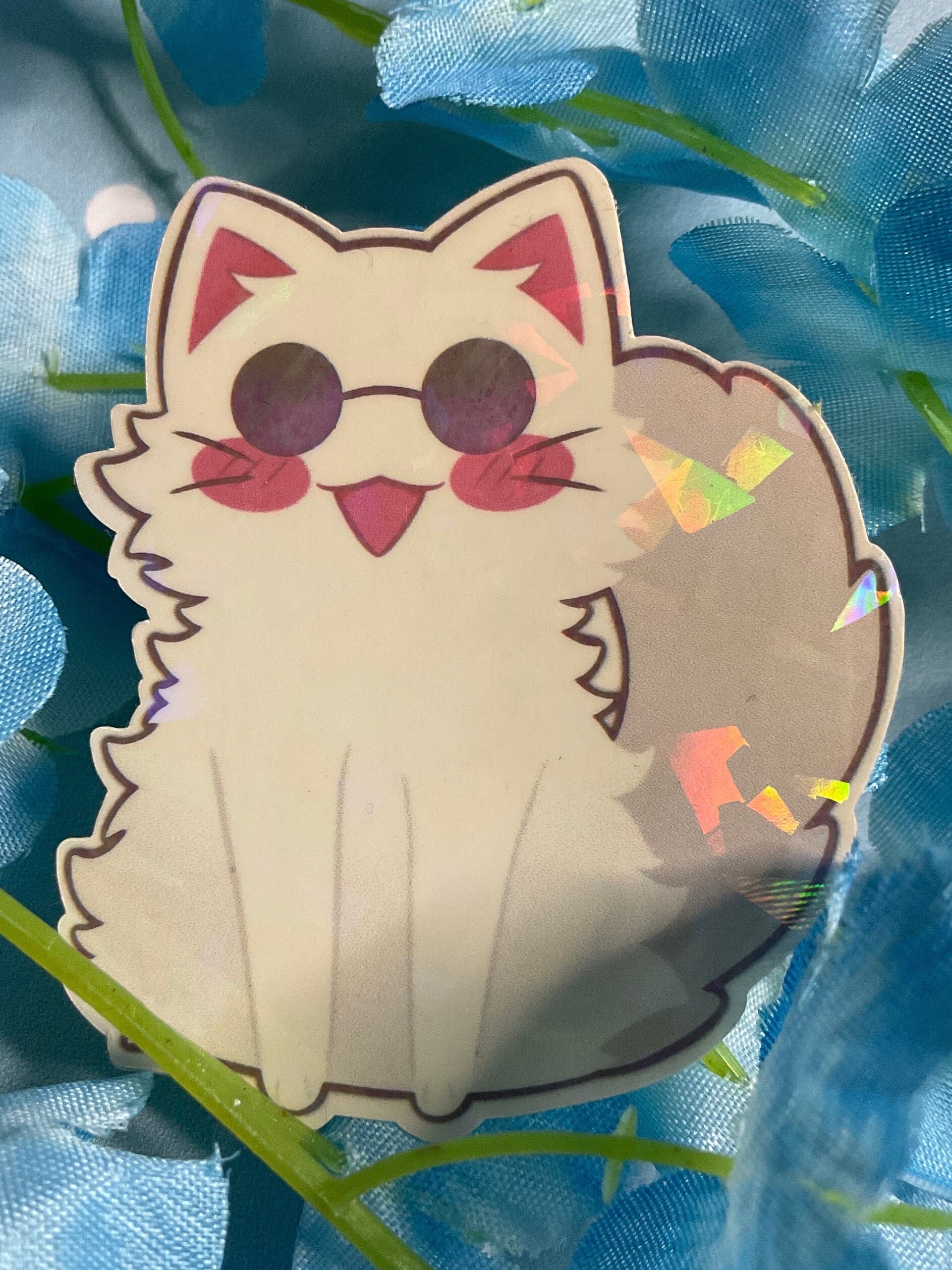 Jujutsu Kaisen Shiny Gojo Cat Sticker - Etsy