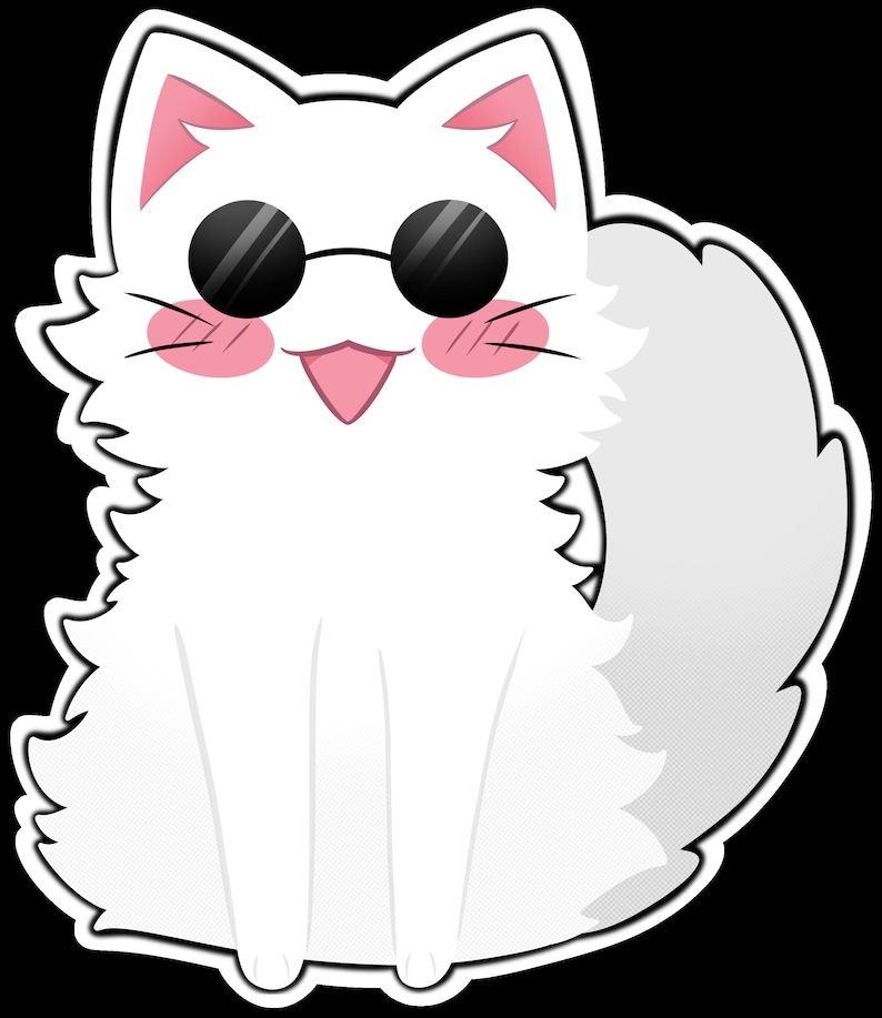 Jujutsu Kaisen Shiny Gojo Cat Sticker - Etsy