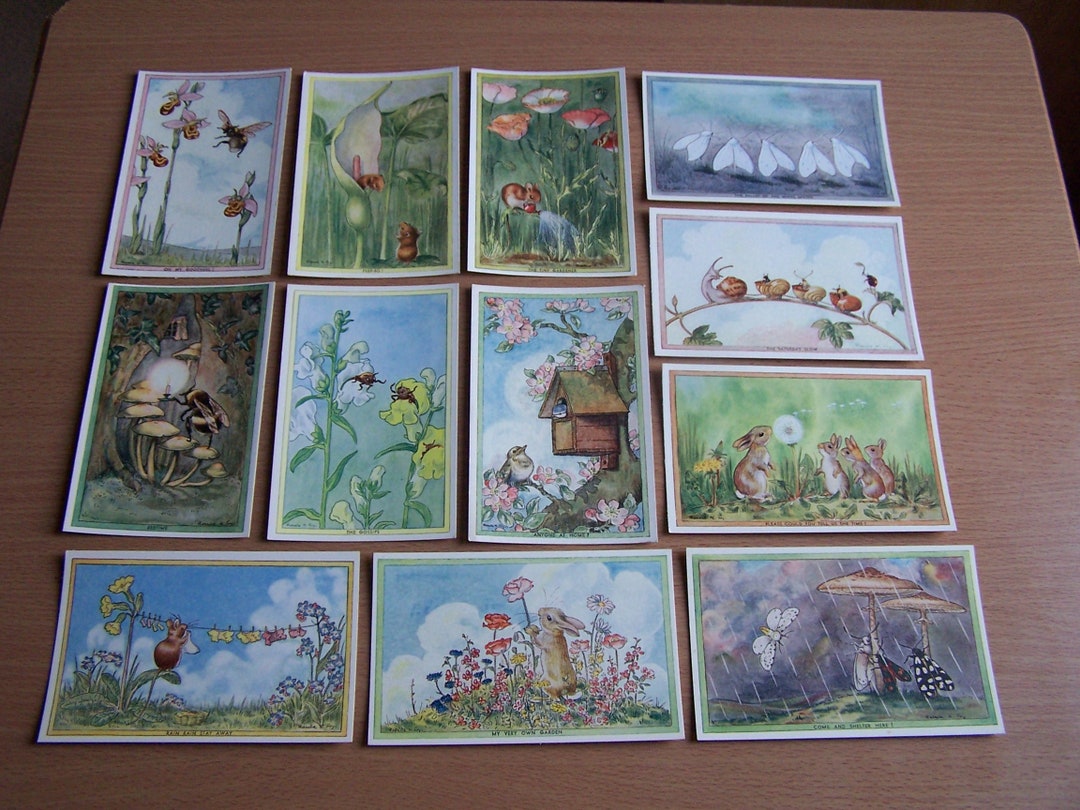 Rare Set of 12 Vintage Rosalie K Fry Series Postcards Author and ...