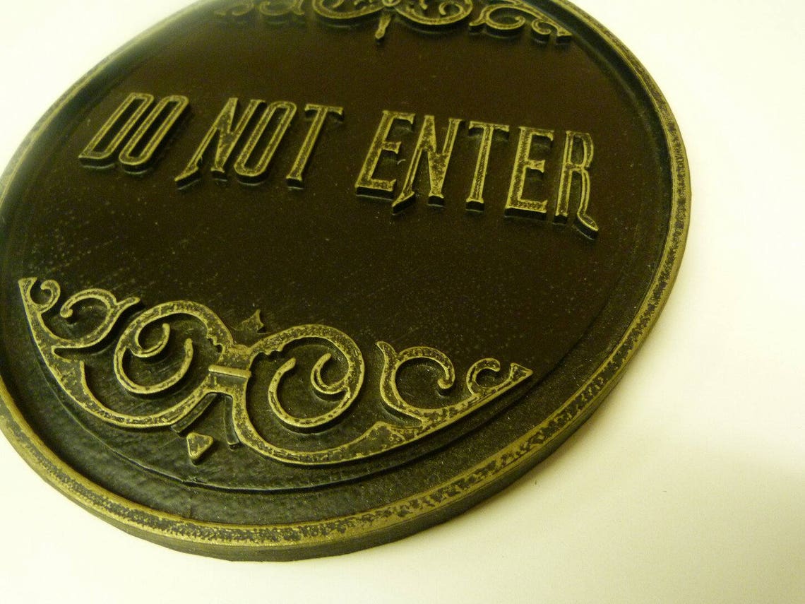Disney Prop Haunted Mansion Attraction Do Not Enter Plaque - Etsy