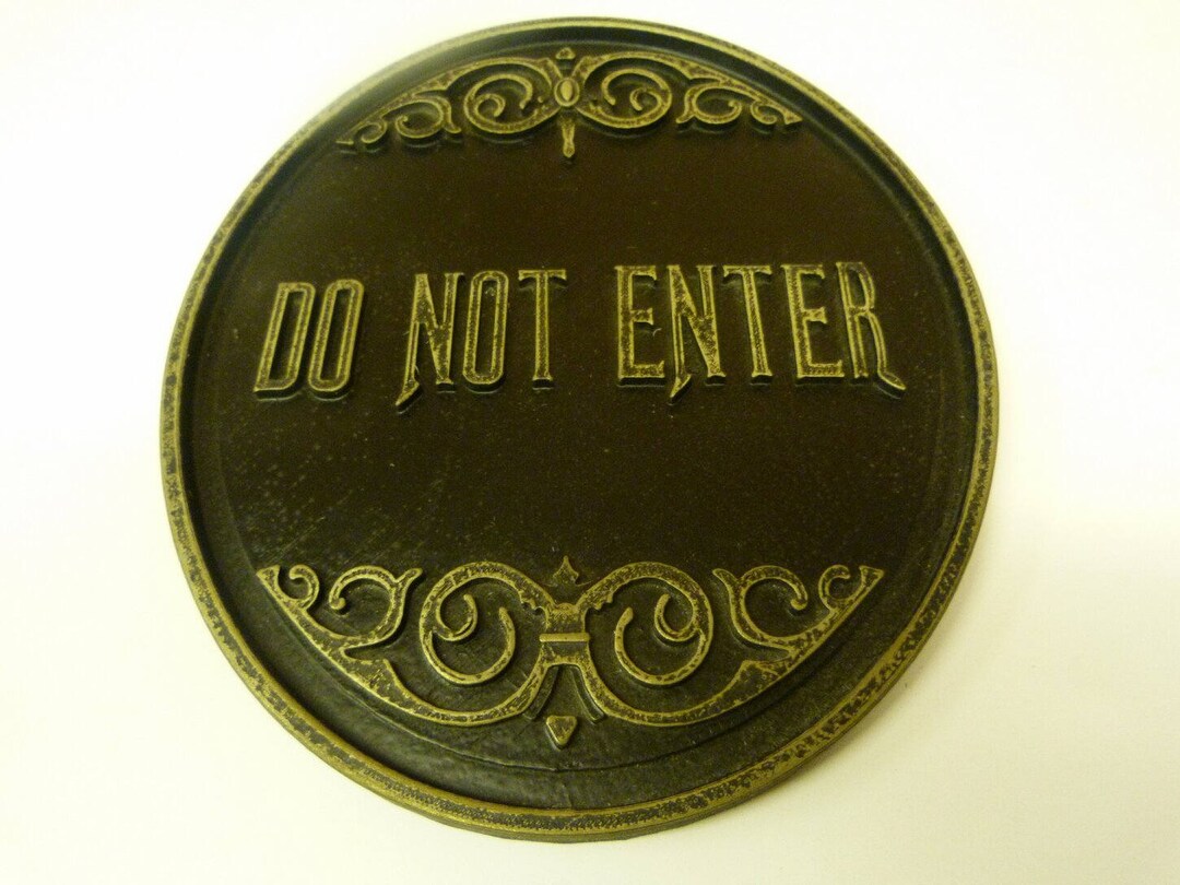 Disney Prop Haunted Mansion Attraction Do Not Enter Plaque Sign - Etsy