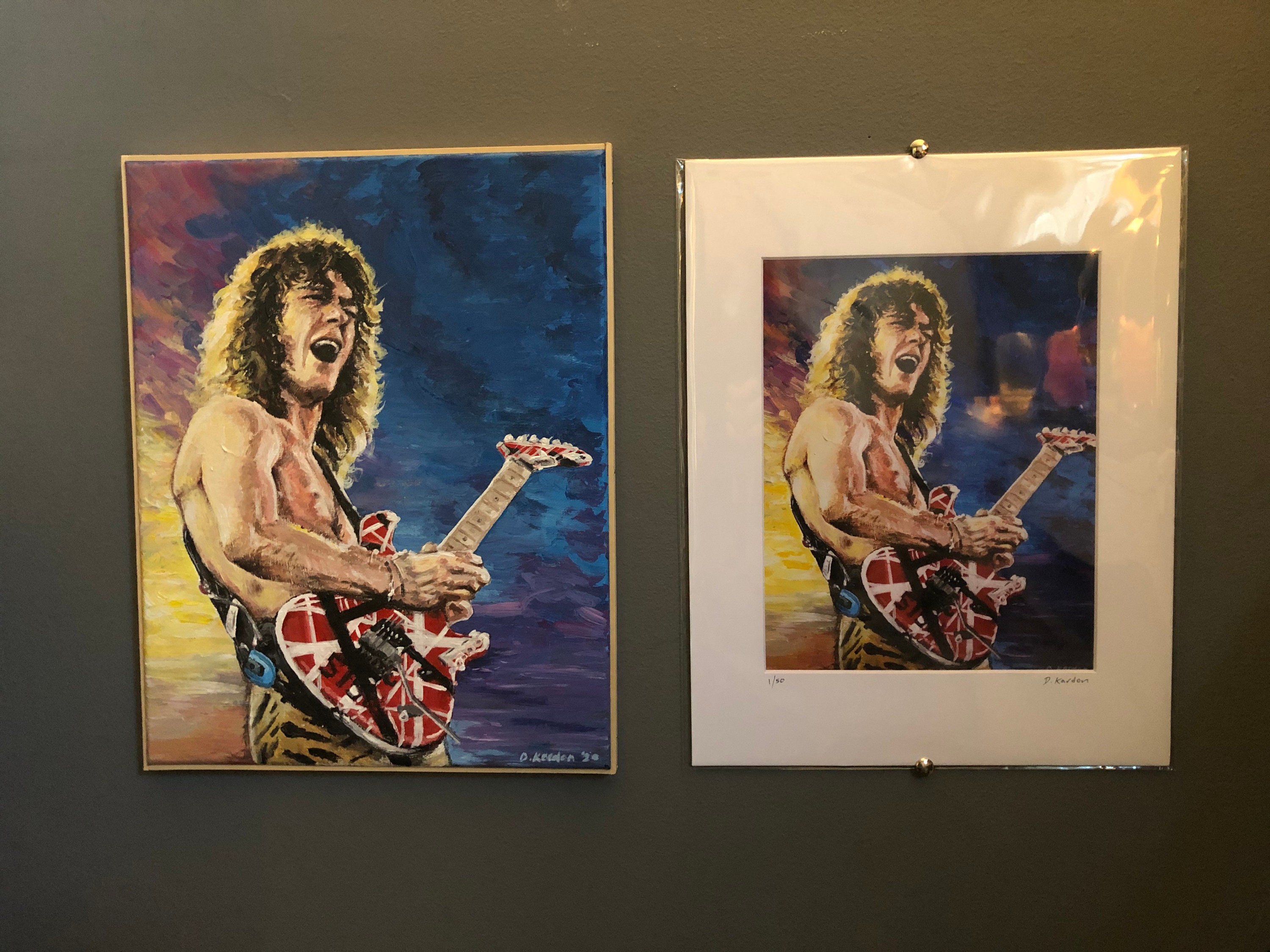 Eddie Van Halen Limited Print- Signed/numbered by Artist Damon Kardon ...