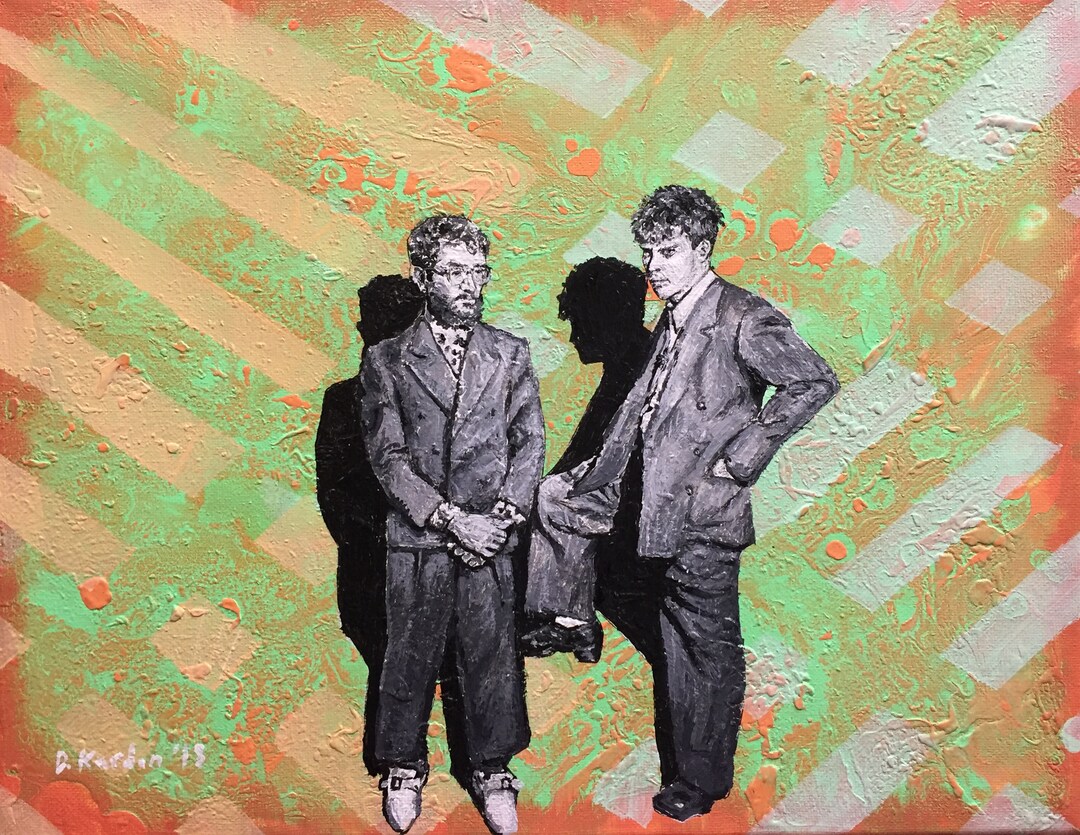 Mgmt-band Portrait- Original 11"x14" Framed Acrylic Painting on ...