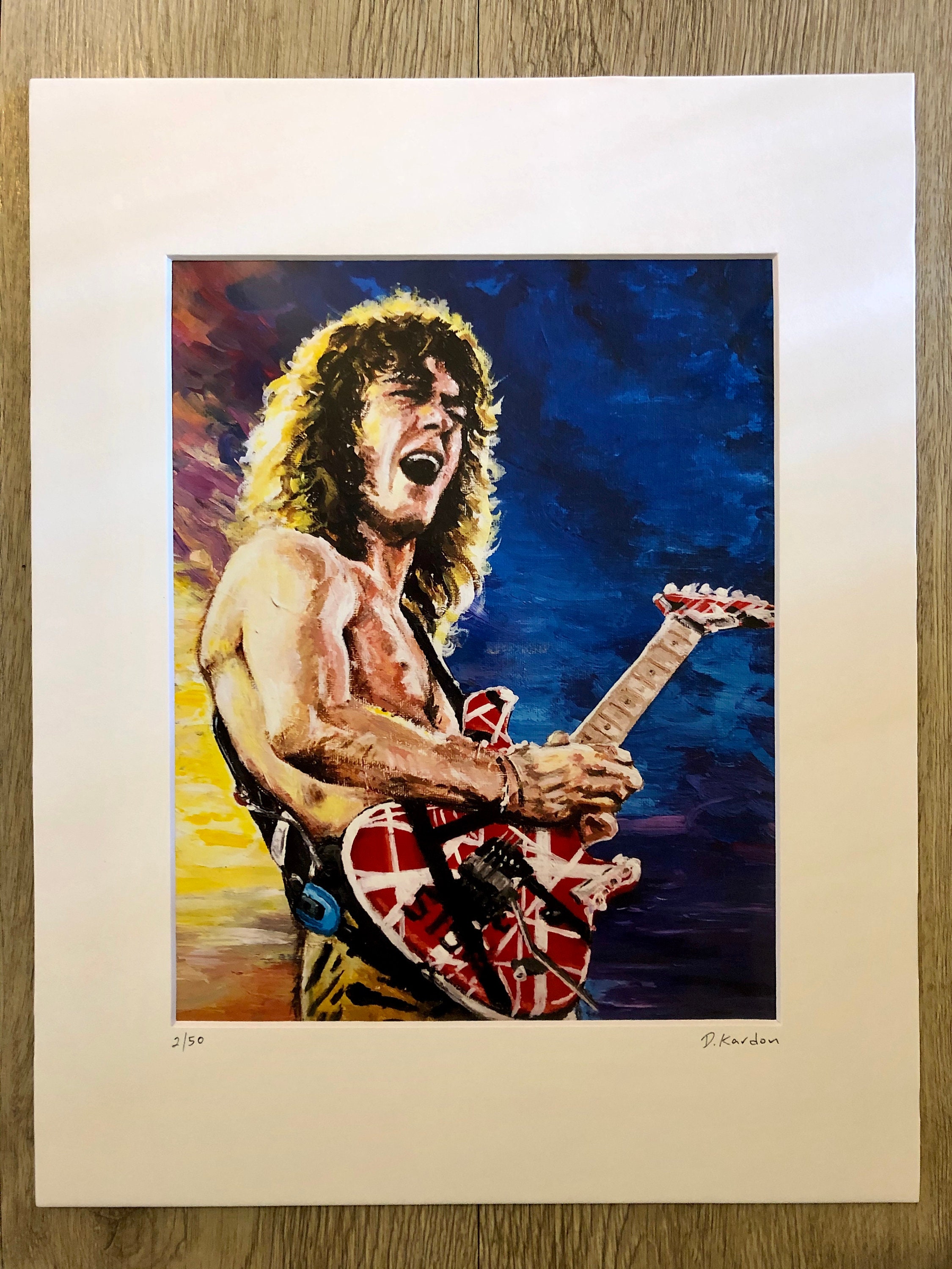 Eddie Van Halen Limited Print- Signed/numbered by Artist Damon Kardon ...