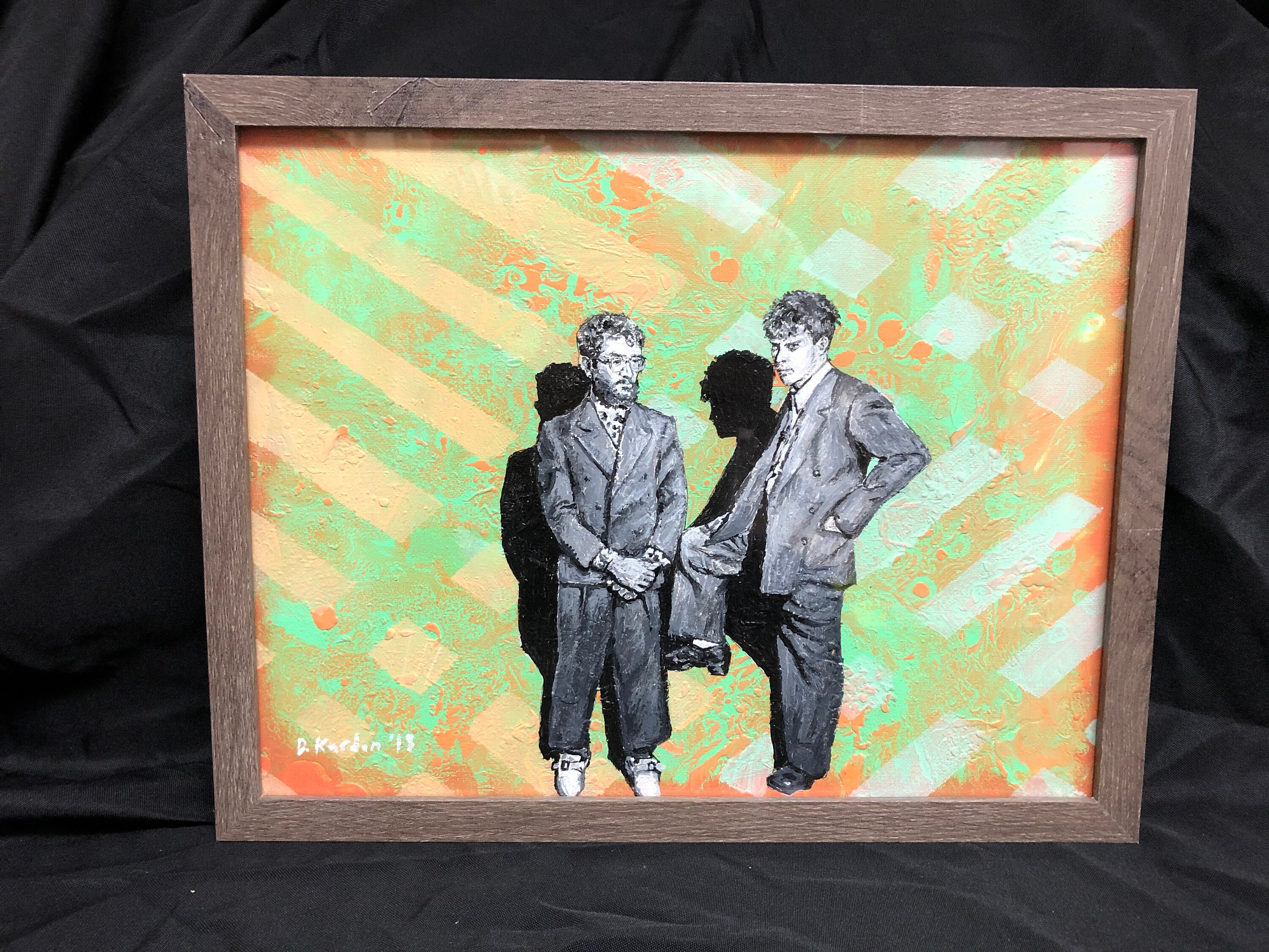 Mgmt-band Portrait- Original 11"x14" Framed Acrylic Painting on ...