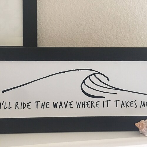 Pearl Jam I'll Ride the Wave Where It Takes Me Wooden - Etsy