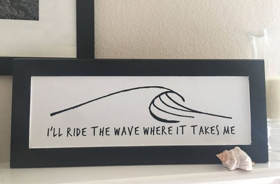 Pearl Jam I'll Ride the Wave Where It Takes Me Wooden - Etsy