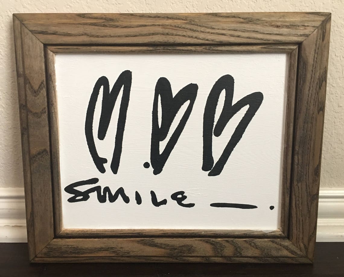 Pearl Jam Smile Sign Influenced by EV | Etsy