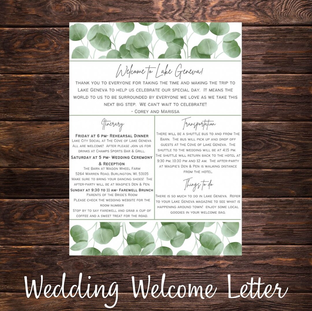 Editable Welcome Letter, Digital Download Welcome Letter, Welcome Note ...