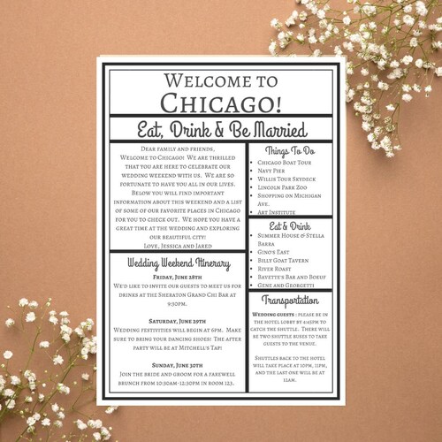 Editable Welcome Letter Card Welcome Note Wedding Gift Bag - Etsy