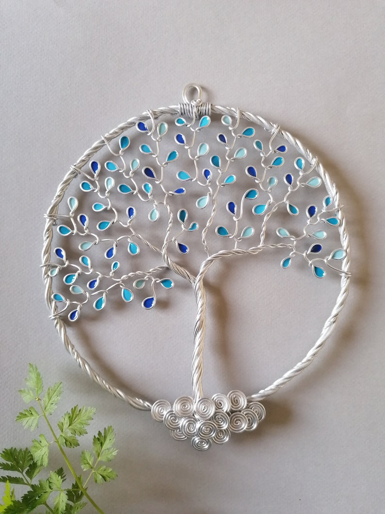 Tree of Life Decoration. Silver Aluminium Wire. Handmade. Original Gift ...
