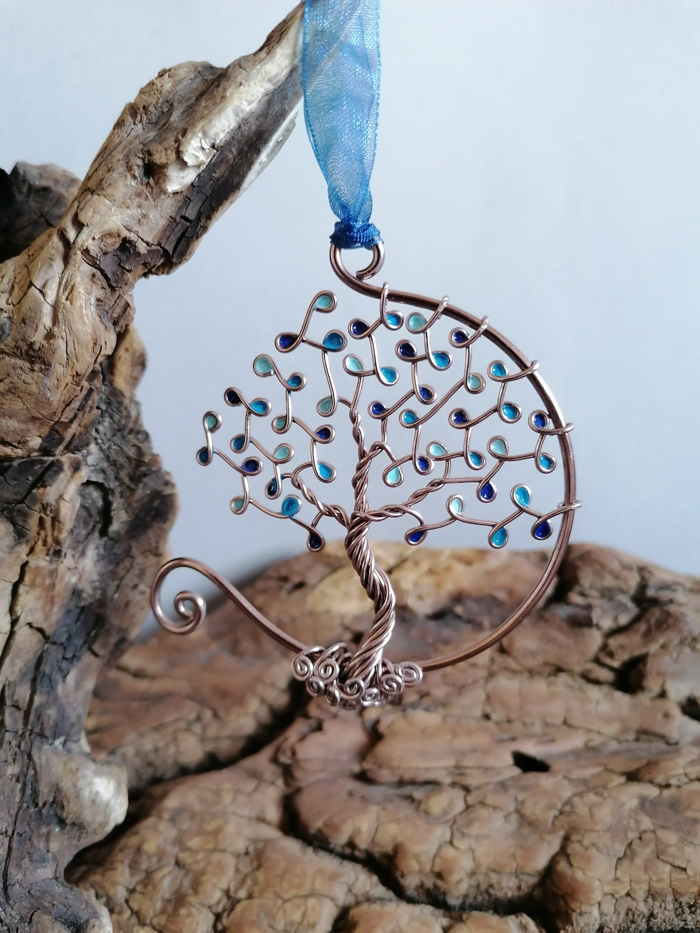 Tree of Life to Hang. Light Brown Aluminium Wire. Handmade. Original ...