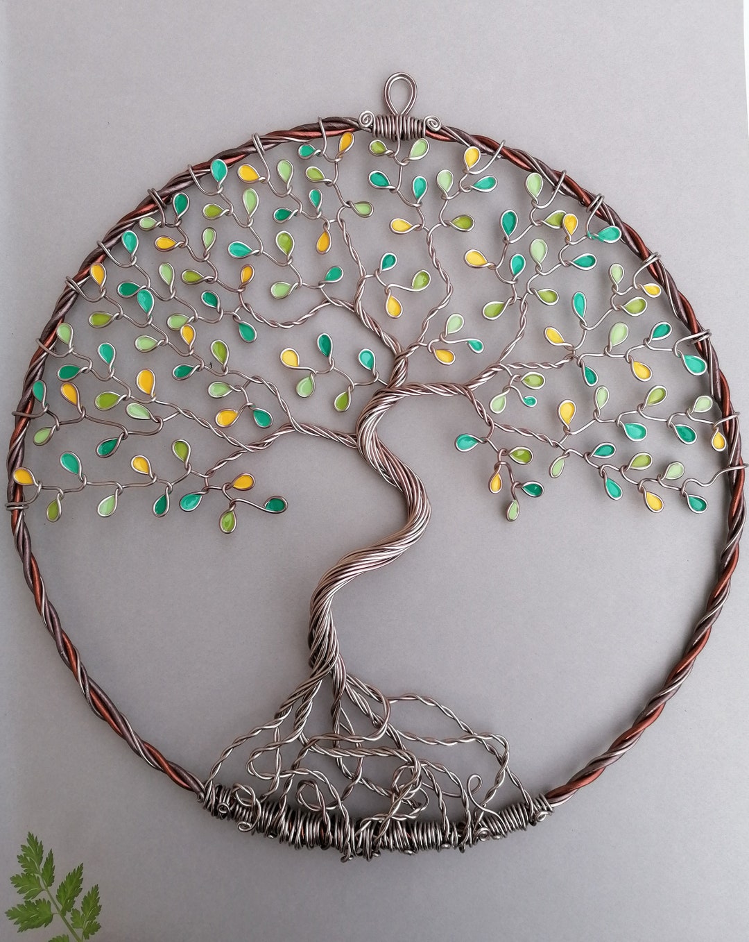 Tree of Life Decoration. Light Brown Aluminium Wire. Handmade. Original ...