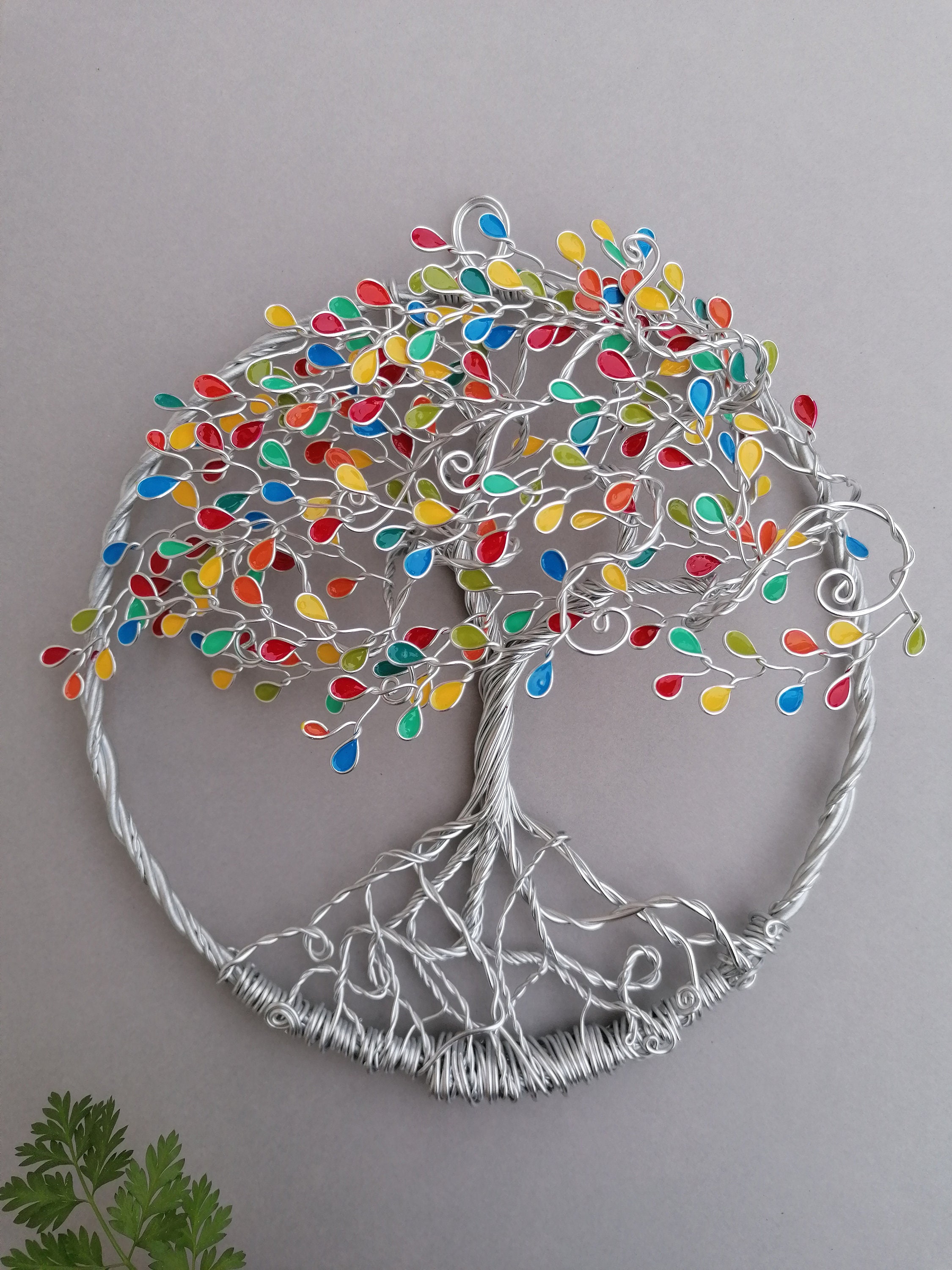 3D Tree of Life. Wall Art Decoration. Silver Wire. Original. Handmade ...