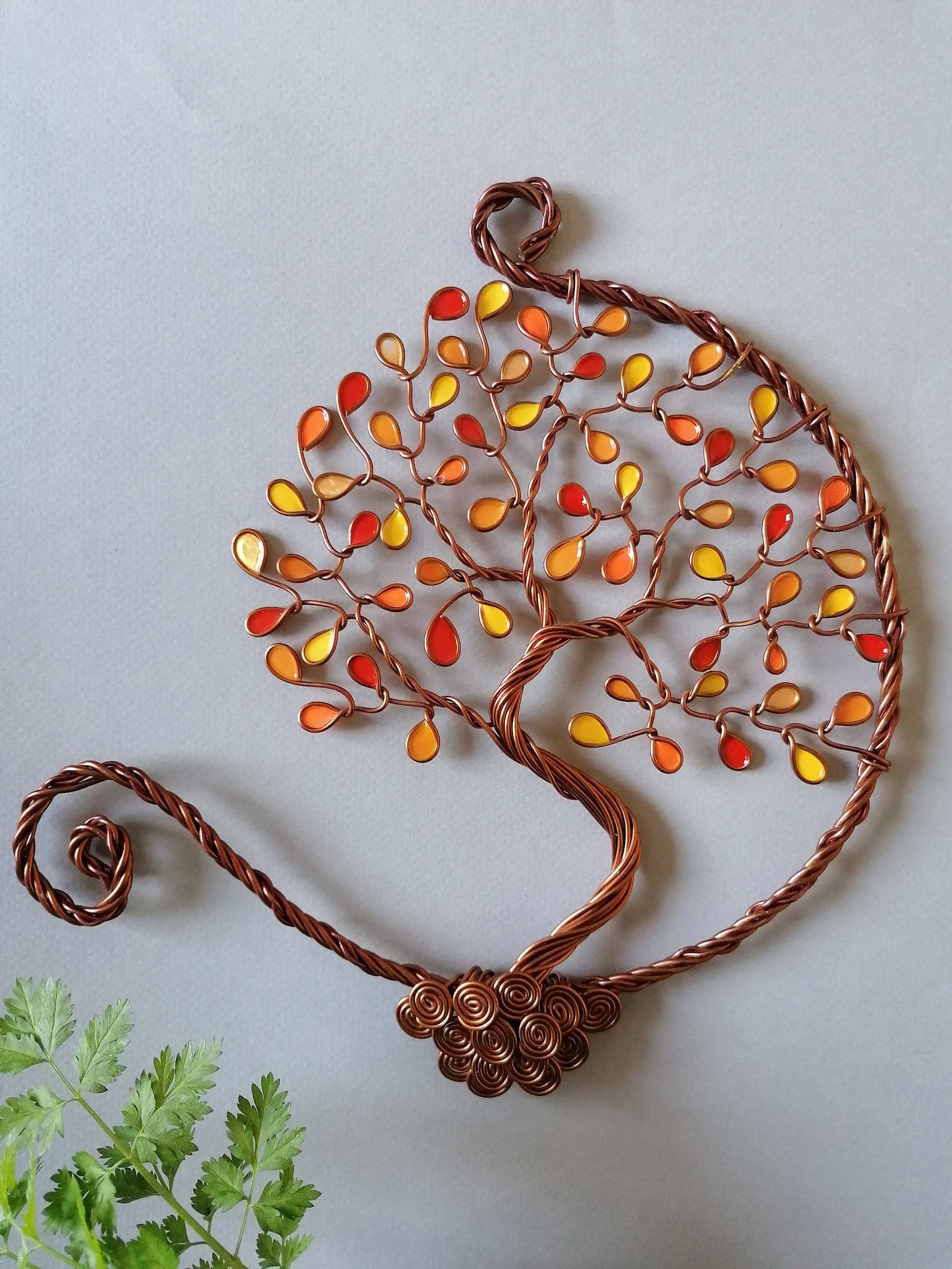 Tree of Life Decoration. Copper Aluminium Wire. Handmade. Original Gift ...