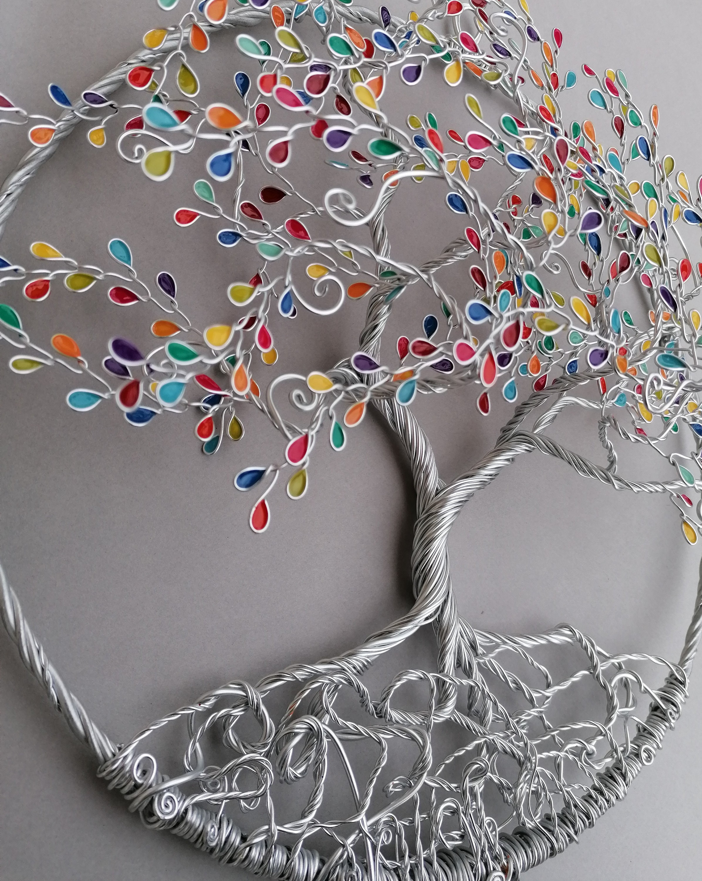 3D Tree of Life. Wall Art Decoration. Silver Wire. Original. Handmade ...