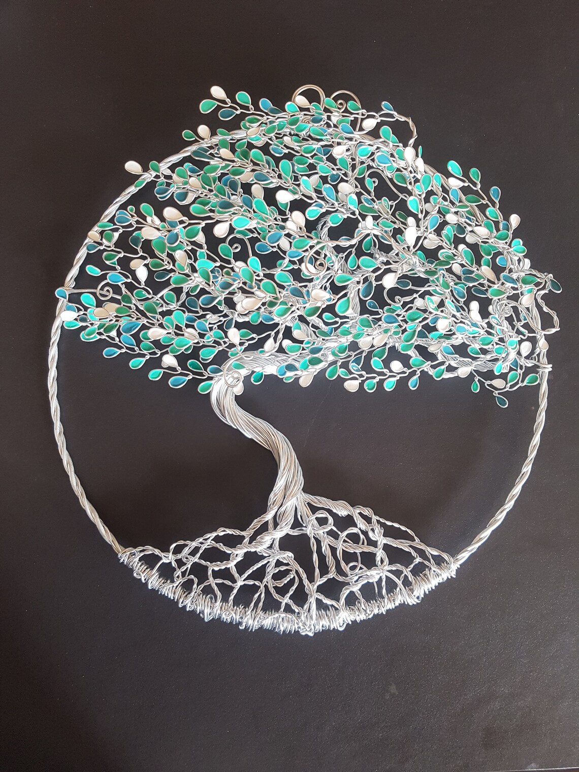 3D Tree of Life. Wall Art Decoration. Silver Wire. Original. Handmade ...