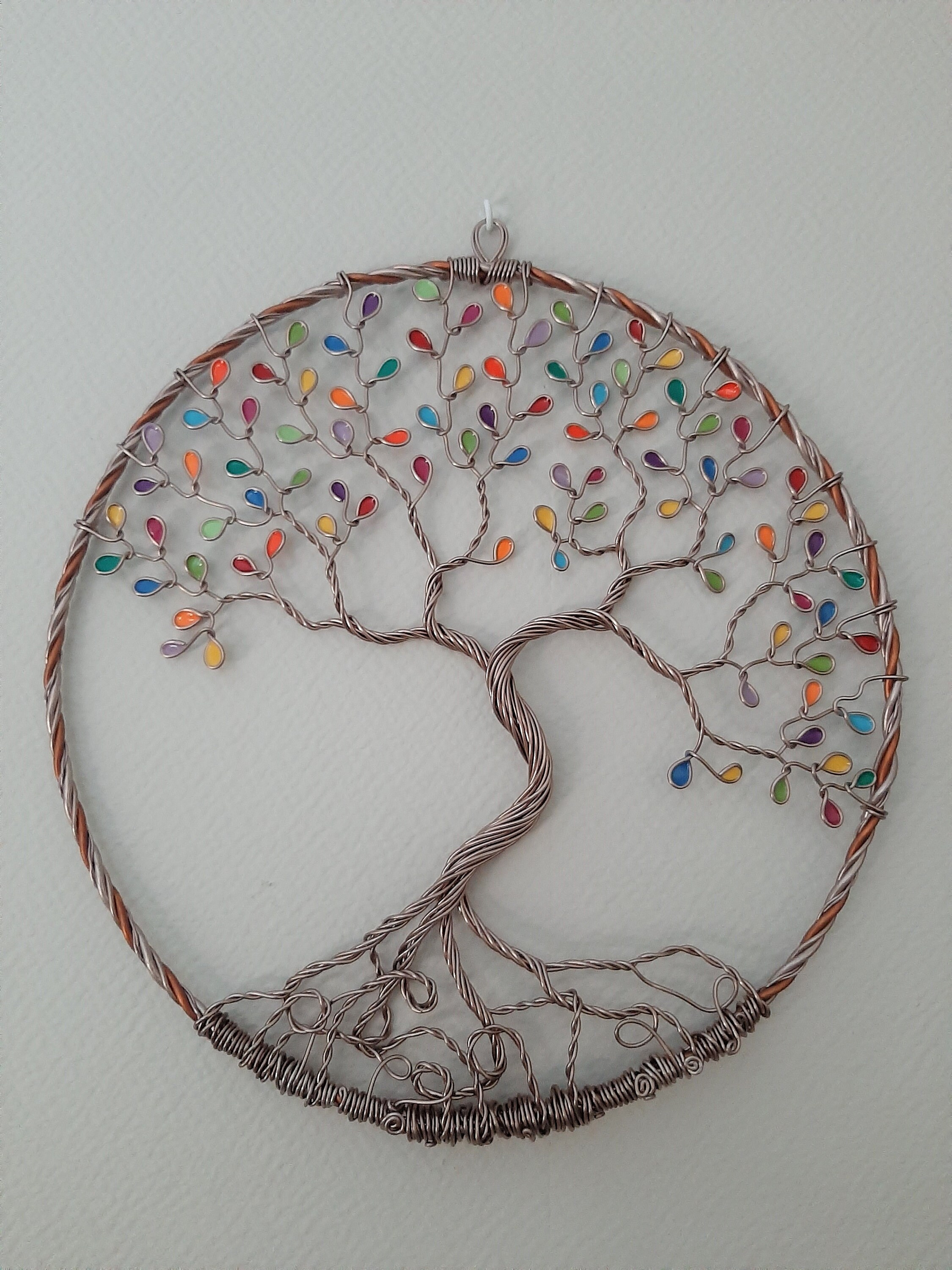 Tree of Life Decoration. Light Brown Aluminium Wire. Handmade. Original ...