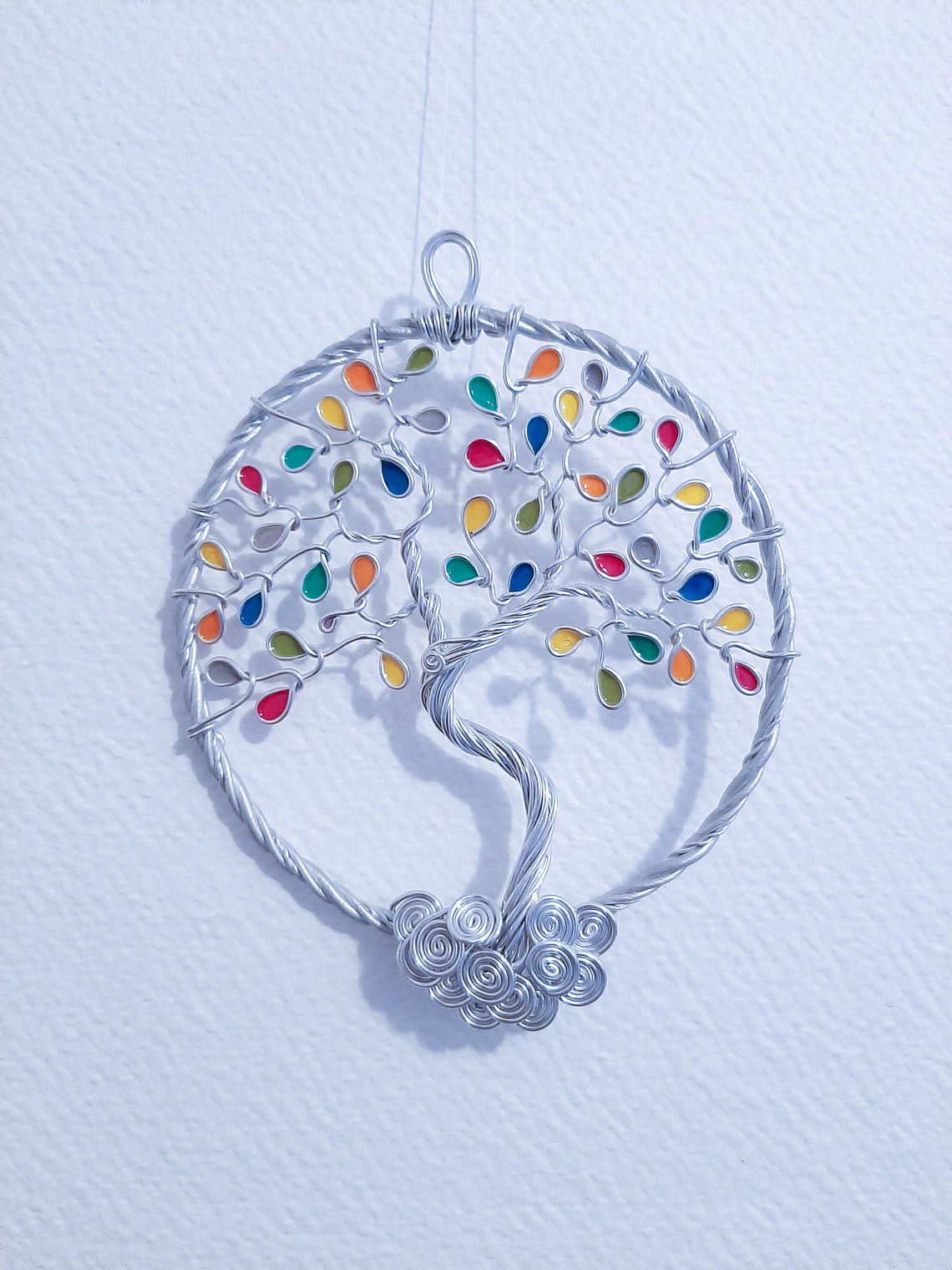 Tree of Life Decoration. Silver Aluminium Wire. Handmade. Original Gift ...