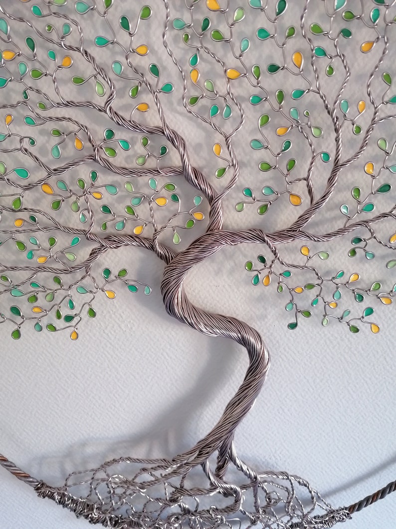 Tree of Life Decoration. Light Brown Aluminium Wire. Handmade. Original ...