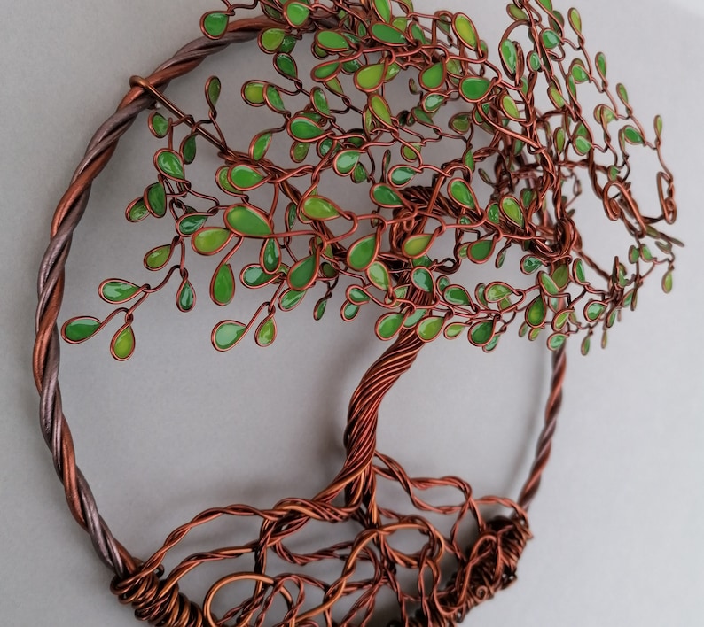 3D Tree of Life. Wall Art Decoration. Copper Coloured Wire. Original ...