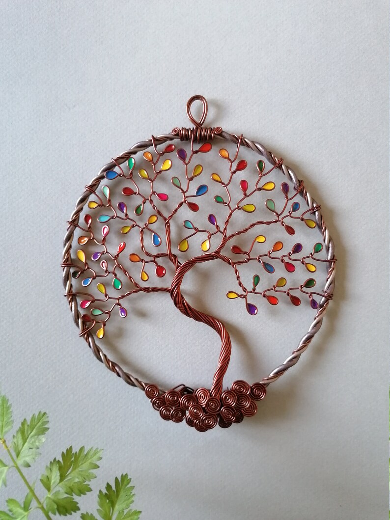 Tree of Life Decoration. Copper Aluminium Wire. Handmade. Original Gift ...