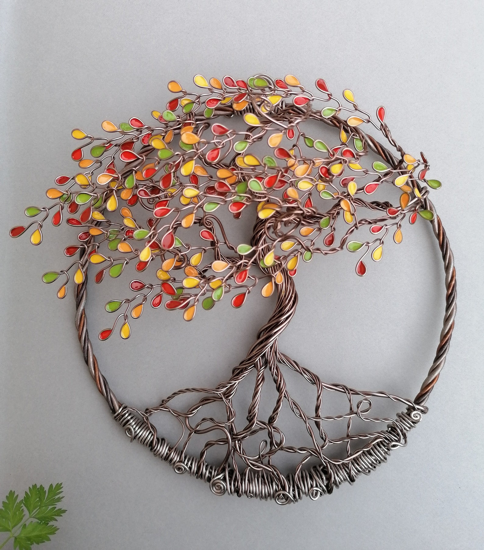 3D Tree of Life. Wall Art Decoration. Light Brown Wire. Original ...
