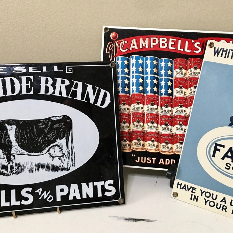 Ande Rooney Porcelain Signs - Etsy